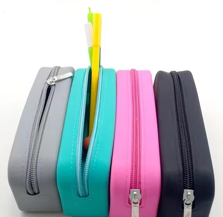 School Pencil Case Pencil Box for Kids Case Big Capacity Silicone Bag ...